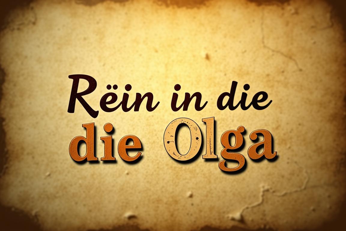 Woher kommt der Spruch Rein in die Olga